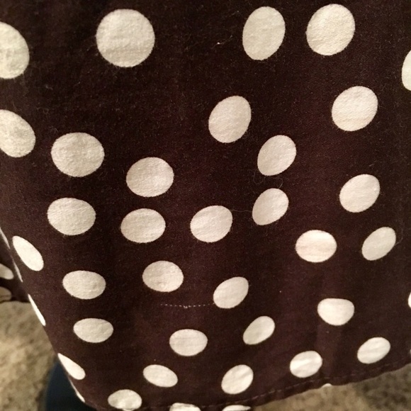 Dresses | Rk Brown And White Polka Dot Dress | Poshmark